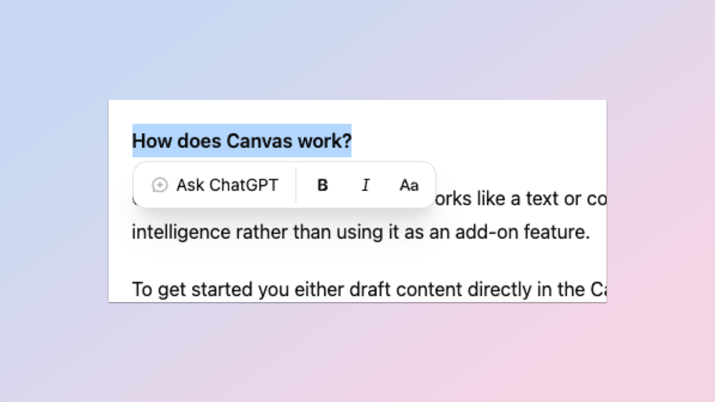 I've been testing ChatGPT Canvas — here's why I think it's the most ...