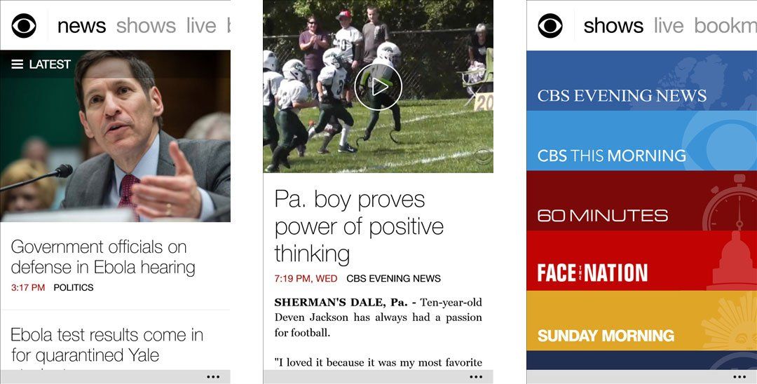 CBS News brings new official and beautiful apps to Windows Phone and ...