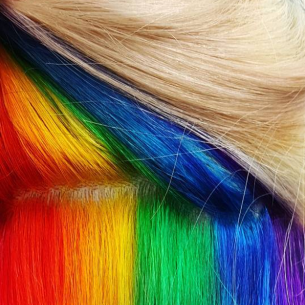 Hidden Rainbow Hair Trend - Rainbow Dye Job Pictures | Marie Claire