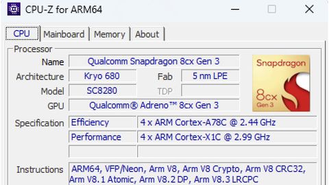 CPU-Z sees its first native release for Windows on ARM64, though it's ...