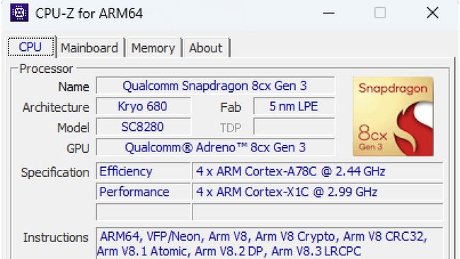 CPU-Z sees its first native release for Windows on ARM64, though it's ...