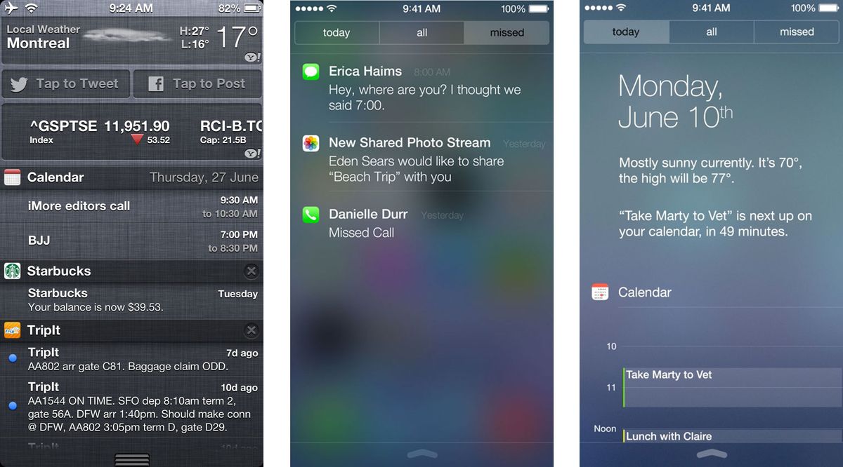 iOS 7 preview: Notification Center gets new Today screen, predictive ...