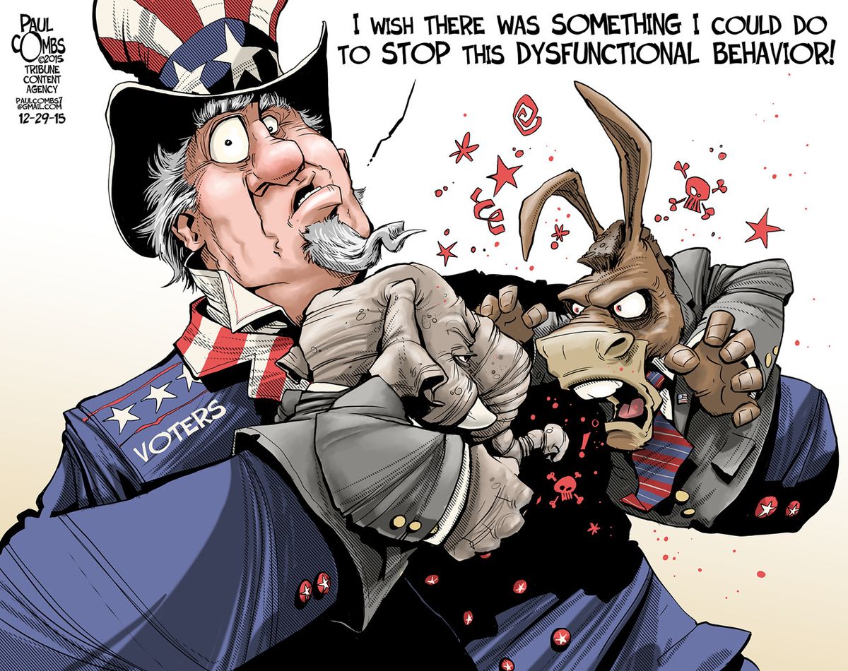 Political cartoon U.S. Republicans Democrats | The Week