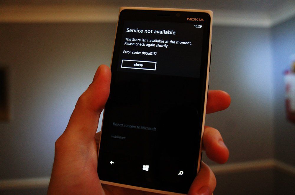 PSA: Windows Phone Store down? Throwing error 805a01f7. | Windows Central