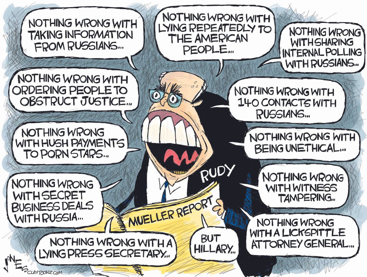 Political Cartoon U.S. Rudy Giuliani Mueller report | The Week