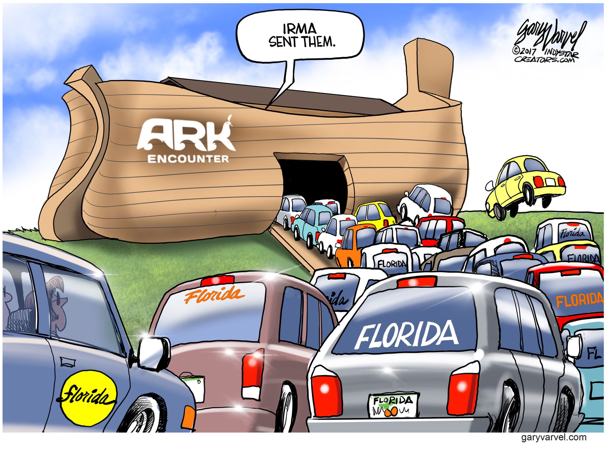 Editorial cartoon U.S. Irma Florida Ark | The Week