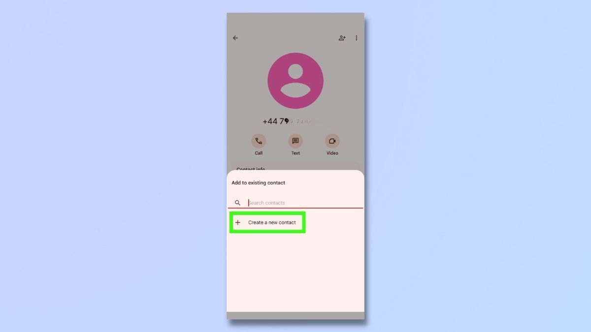 How to quickly create a new contact from messages on Android | TechRadar
