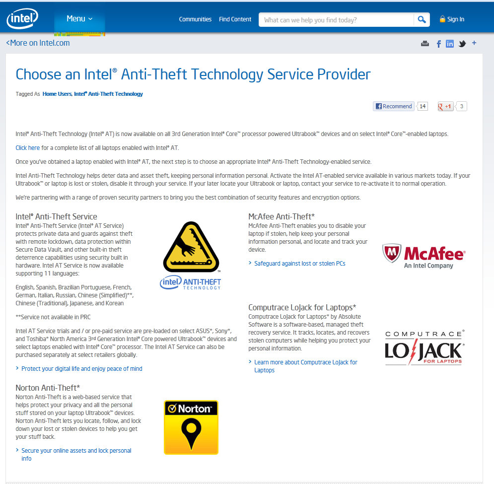 An Introduction To Intel Anti-Theft Technology - Intel vPro In 2012 ...