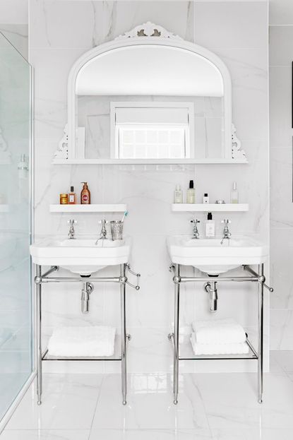 His And Hers Double Vanity Ideas Double Bathroom Sink Ideas