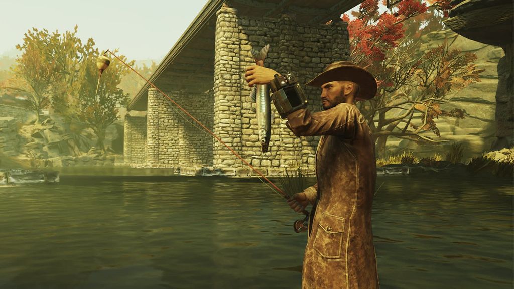 Fallout 76 now lets you go fishing in its irradiated waters, though I'm ...