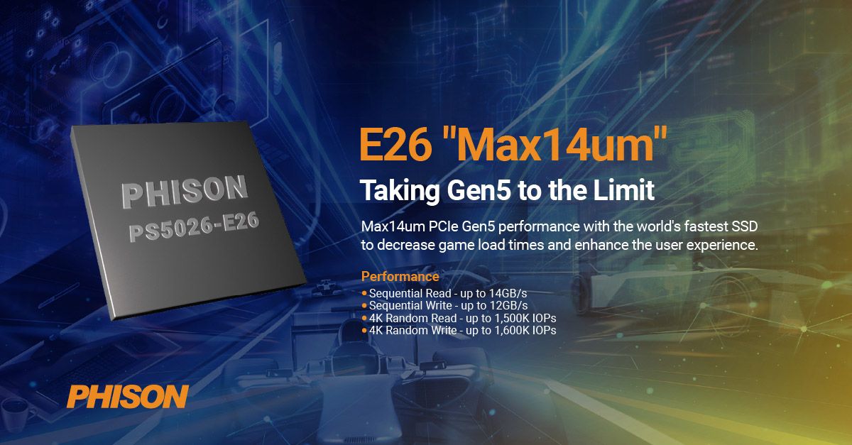 Newer, faster PCIe 5.0 SSDs coming soon — Phison reveals E26 Max14um and E31T controllers | Tom ...