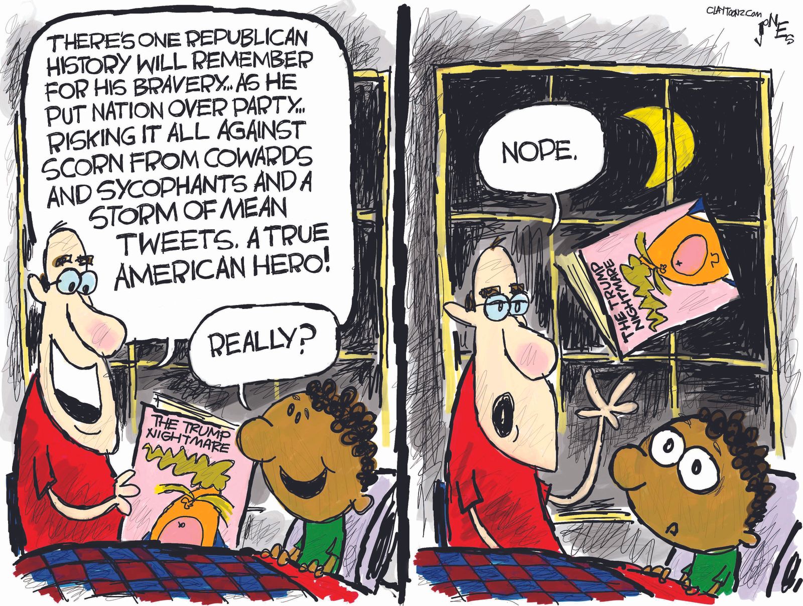Political Cartoon U.S. Republican Trump impeachment bedtime story | The ...