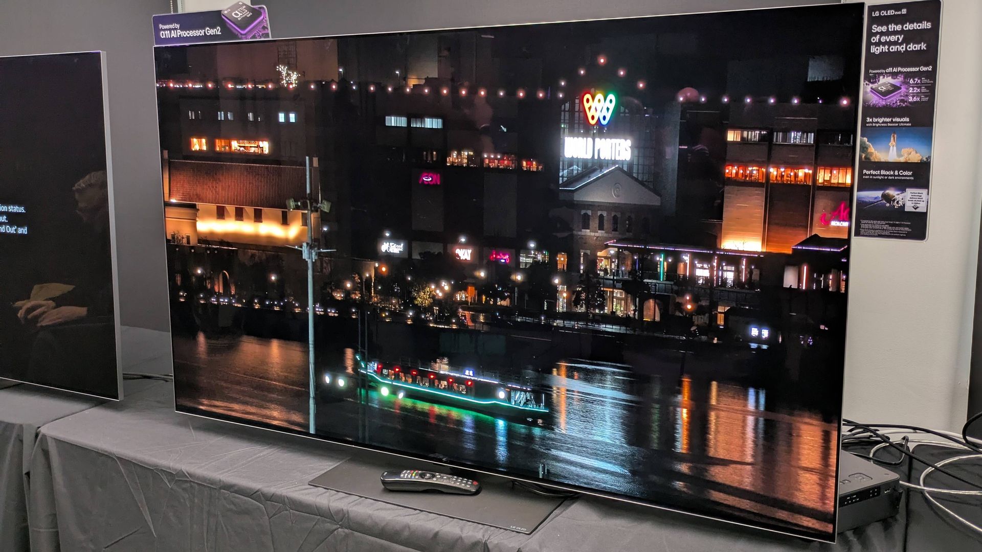 I saw LG's G5 flagship OLED TV next to last year's G4, and the ...