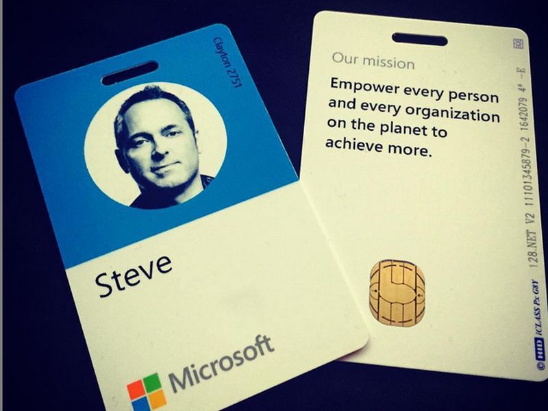 Even Microsoft's employee badges have switched from squares to circles ...