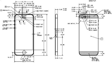 iPhone 5 fully dimensioned design drawing available for all to see | iMore