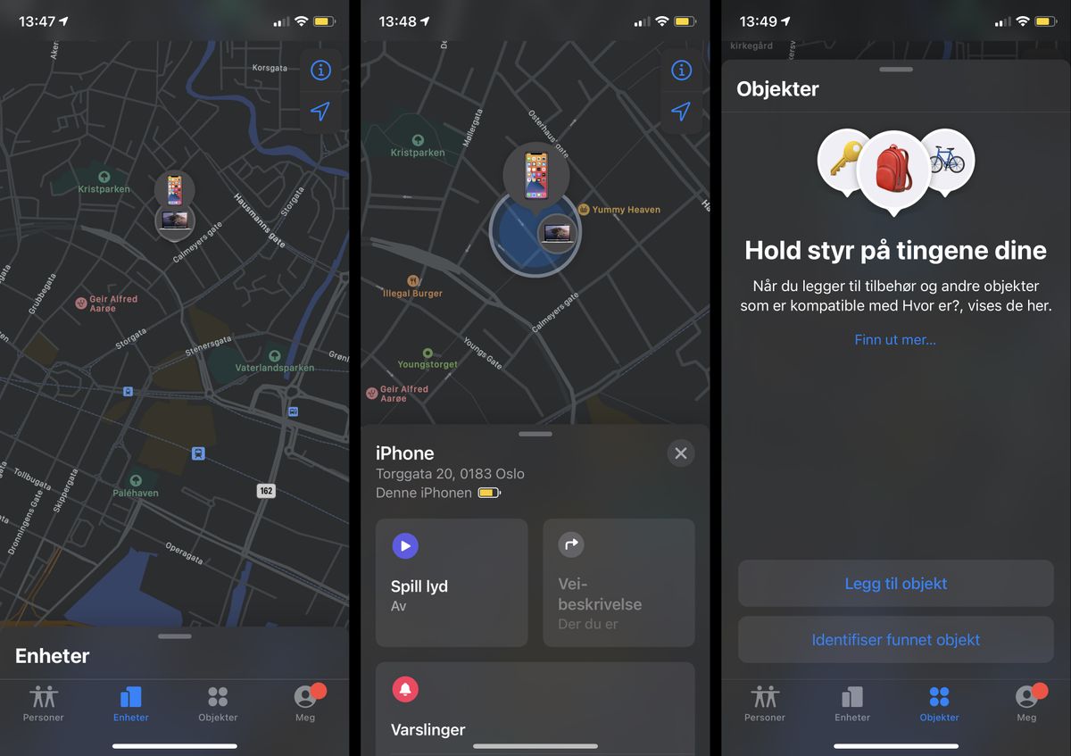 Slik bruker du «Hvor er?» til å finne igjen telefonen eller nettbrettet ...