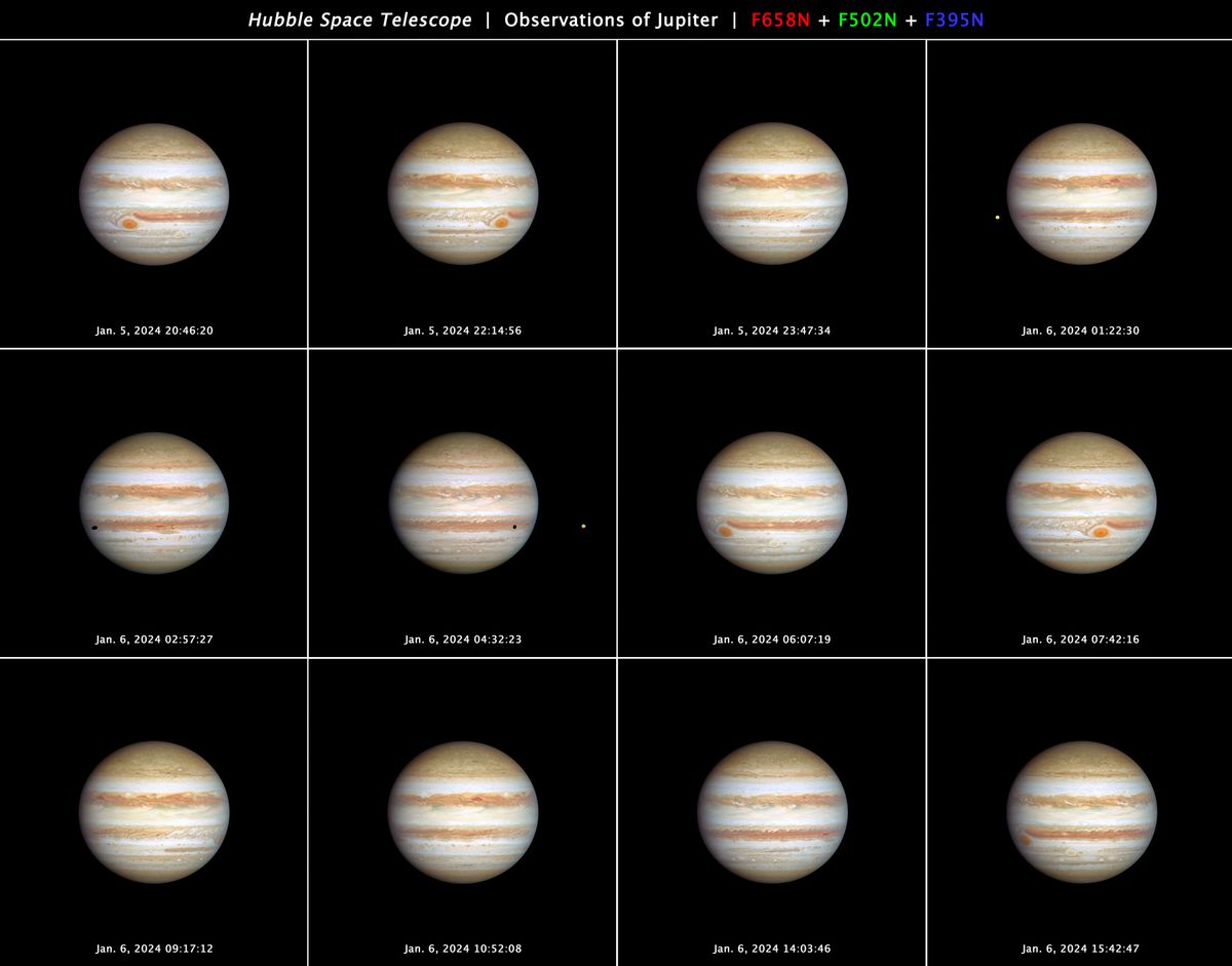 Hubble Telescope spies stormy weather on Jupiter and a shrinking Great ...