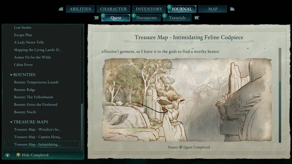 How to find the Avowed Intimidating Feline Codpiece treasure | GamesRadar+