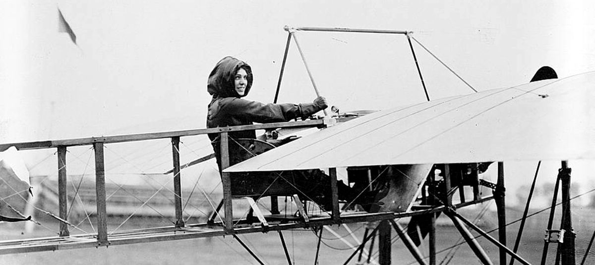 Harriet Quimby, the first woman to fly across the English Channel ...