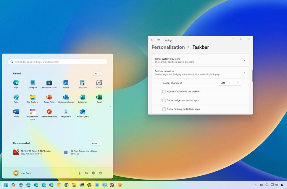 How to move Start menu to left or center in Taskbar on Windows 11 ...