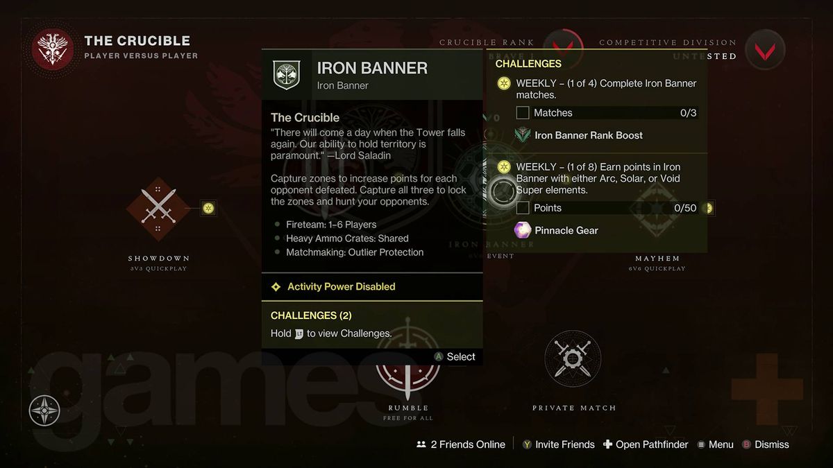 How to complete Destiny 2 Iron Banner daily challenges | GamesRadar+