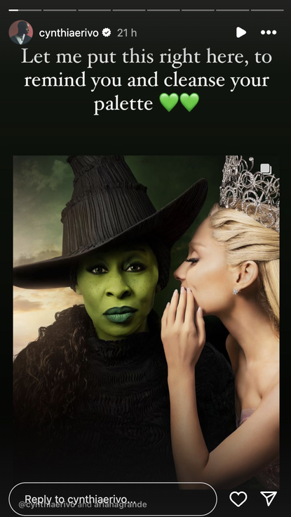 Cynthia Erivo Reacts to "Offensive" 'Wicked' Poster Fan Edits | Marie ...