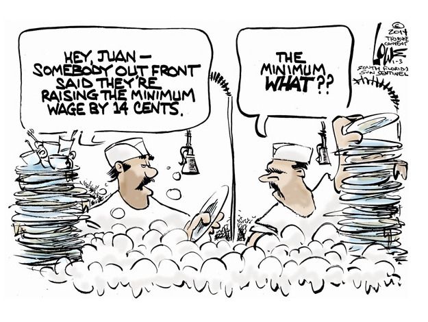 Editorial cartoon minimum wage | The Week