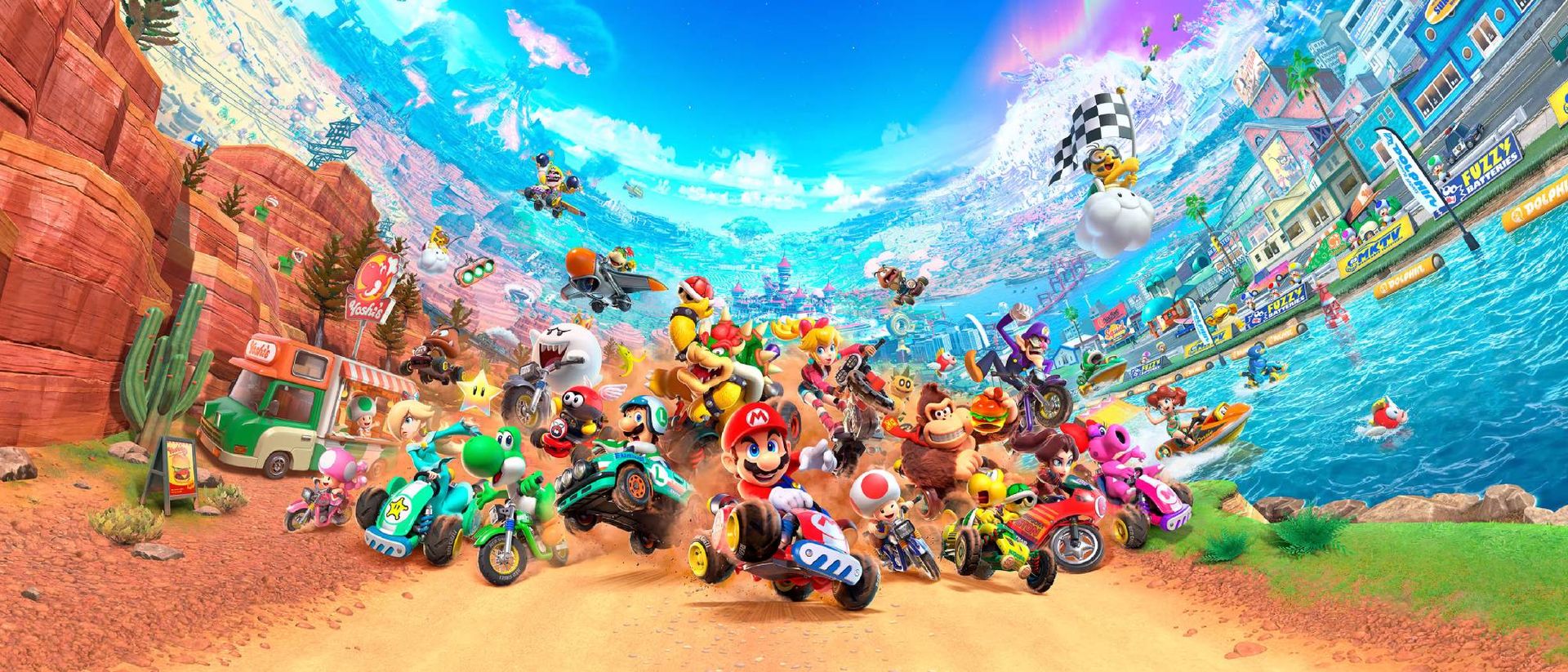 Mario Kart World review: A colorful Rainbow Road but with some speed ...