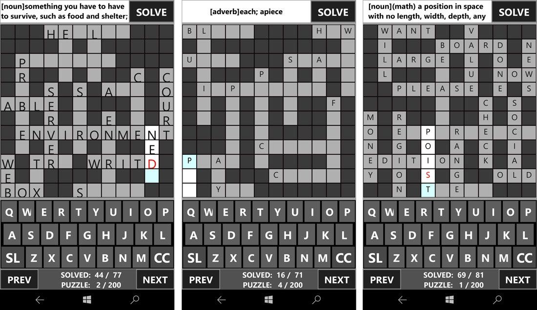 Solve crosswords with normal people words in Vocabulary Crosswords ...