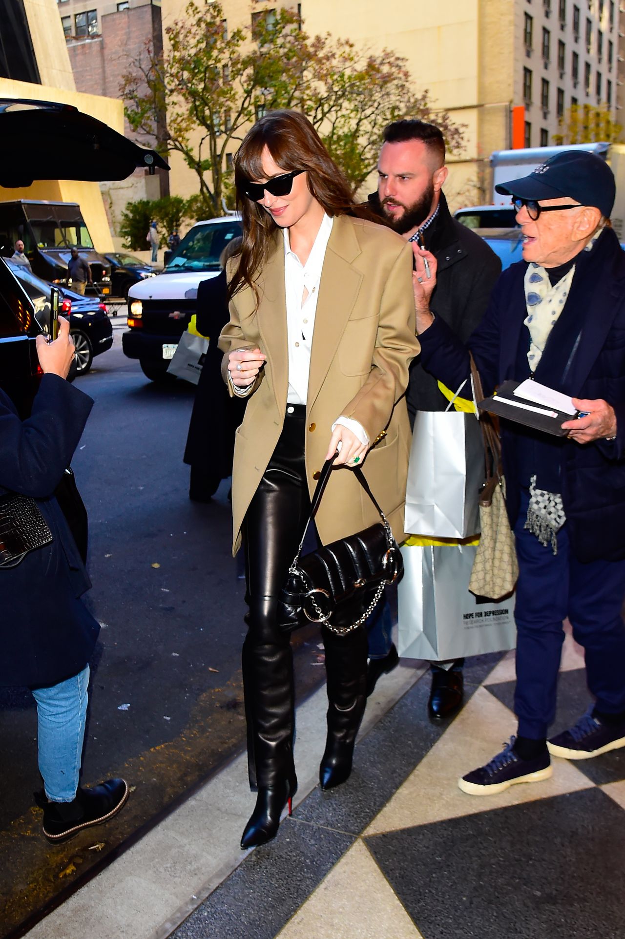 Dakota Johnson's Oversized Blazer Confirms the '80s Are Back | Marie Claire