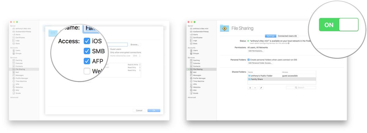 How To Set Up File Sharing On Macos Server Imore