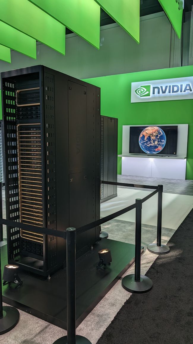 This is what Nvidia's Exaflop supercomputer-in-a-rack looks like — the DGX GB200 NVL72 tower ...