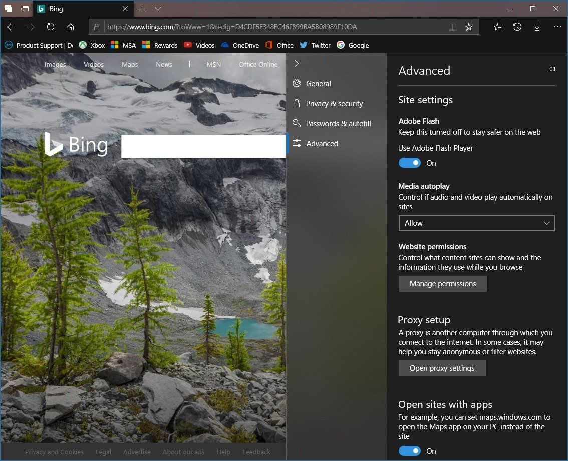 How to manage Microsoft Edge settings on the Windows 10 October 2018 ...