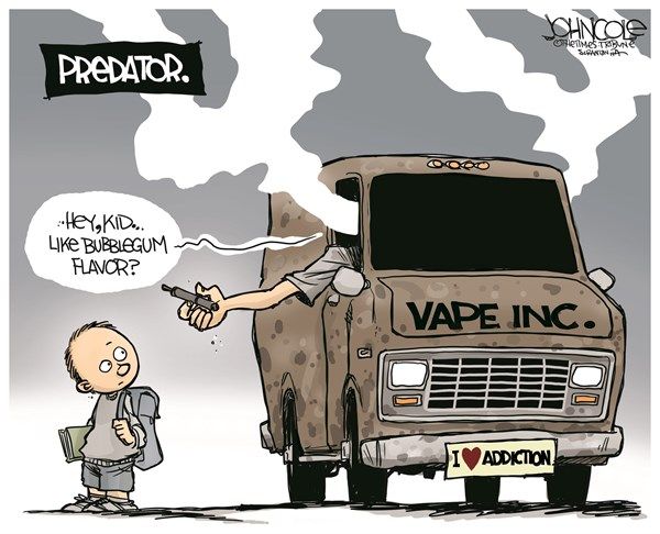 Editorial cartoon U.S. vaping youth addiction | The Week