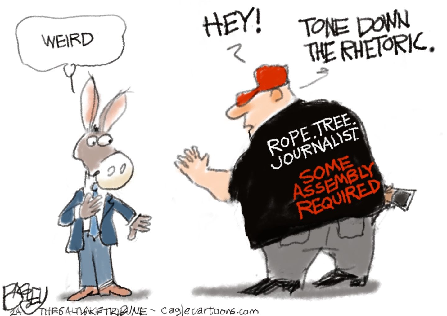 5 double-edged cartoons about violent rhetoric on both sides | The Week
