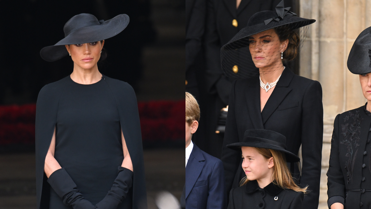The unique connection between Kate and Meghan's funeral look | Woman & Home
