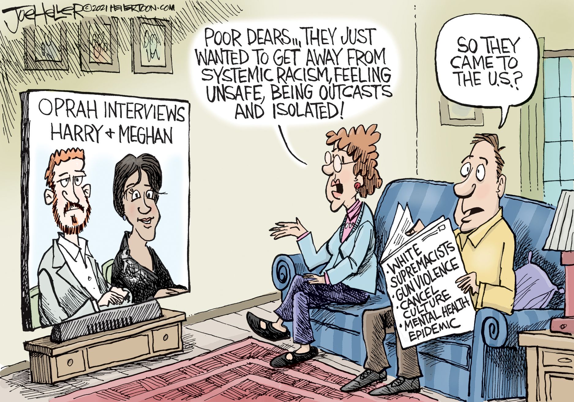 7 royally funny cartoons about Harry and Meghan's tell-all interview ...