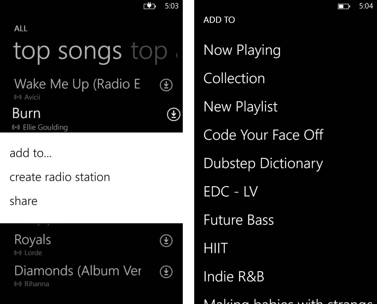 How to create and manage Xbox Music playlists on Windows Phone and ...