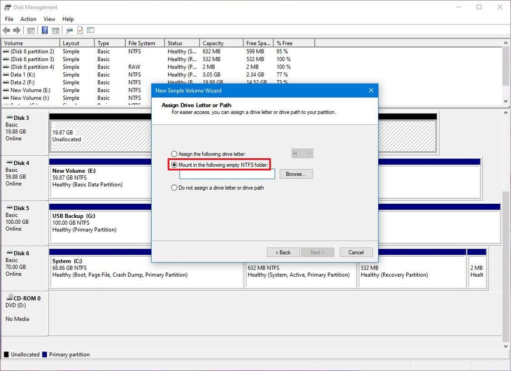 Connect drive as a folder without wasting drive letters on Windows 10 ...