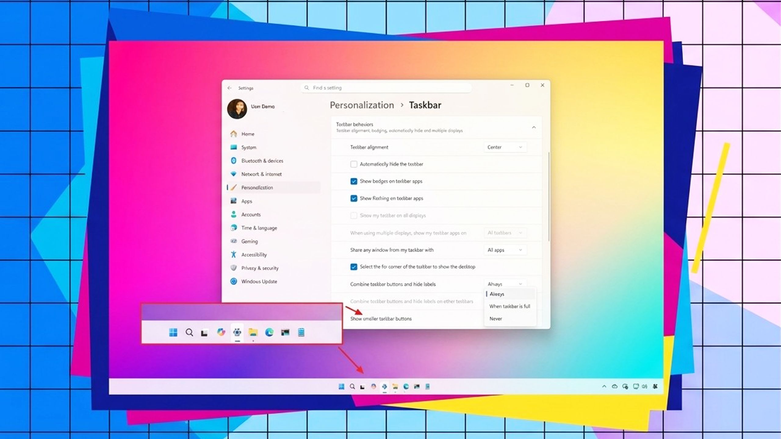 How to get Windows 11's smaller taskbar icons | Windows Central