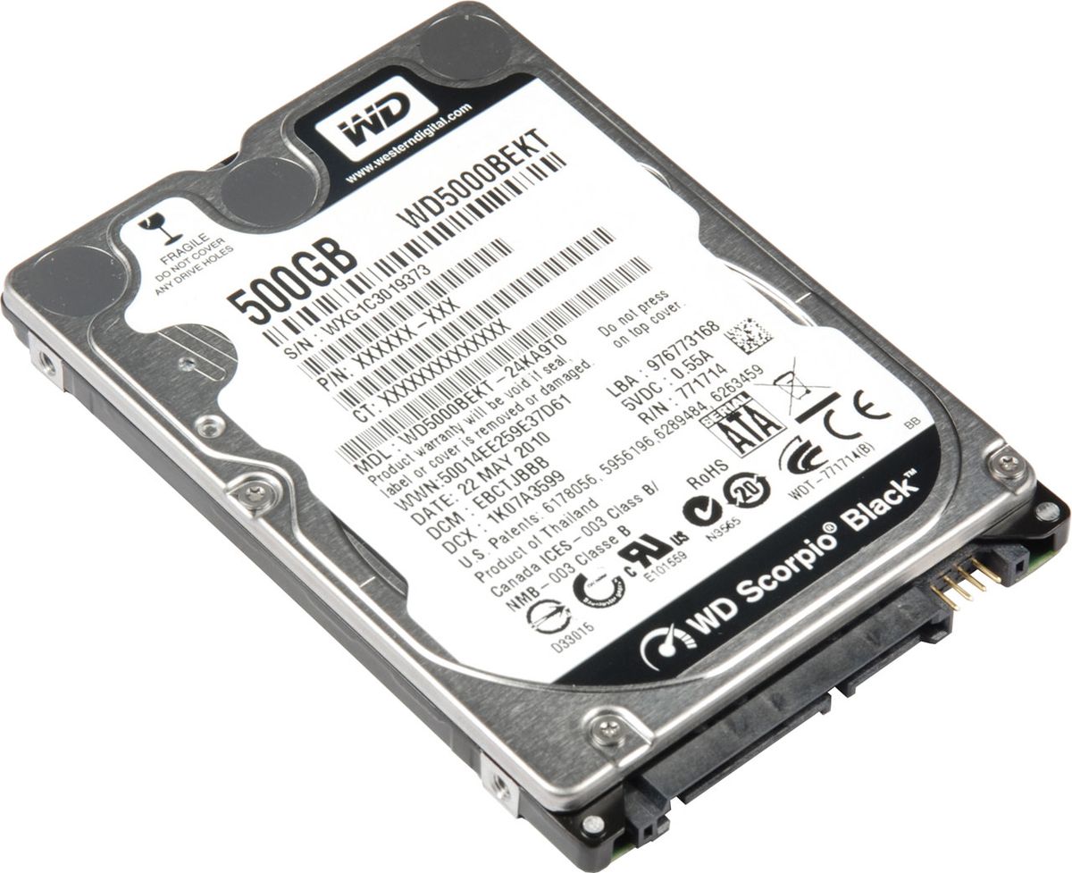 Western Digital Scorpio Black (500 GB, WD5000BEKT) - Three 7200 RPM Notebook Hard Drives For ...