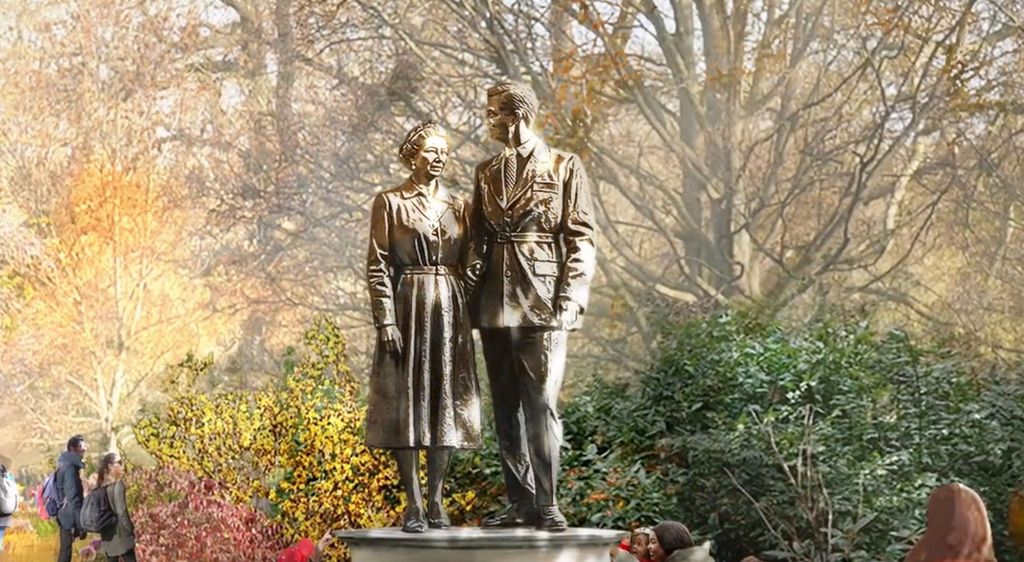 Lord Foster's design — with statues, pathways and a translucent bridge ...
