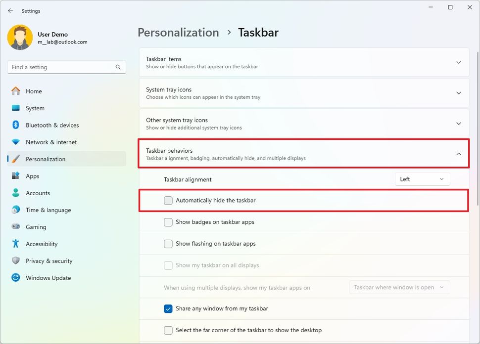 How to enable Taskbar auto-hide on Windows 11 | Windows Central