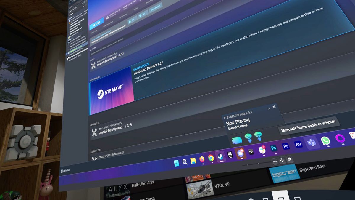 The best bit about SteamVR 2.0 is no longer having to take your headset ...