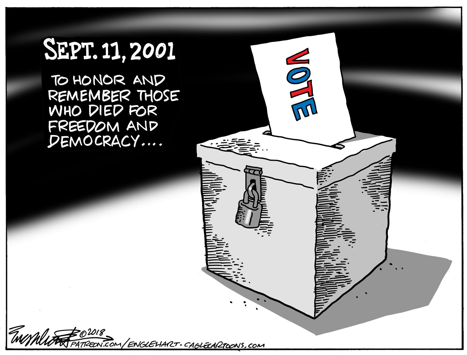 Editorial cartoon U.S. 9-11 anniversary vote | The Week