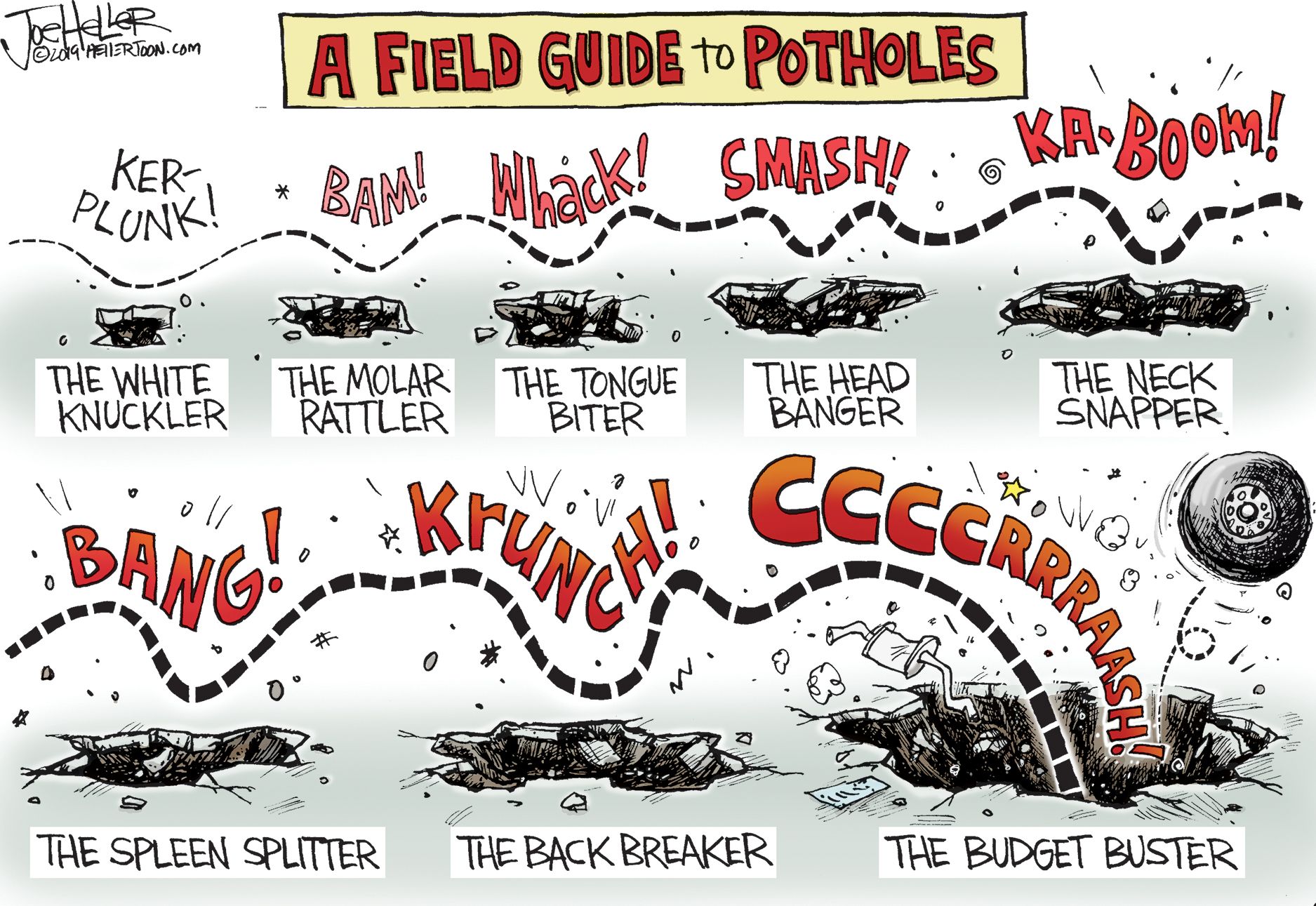 Editorial cartoon U.S. potholes | The Week