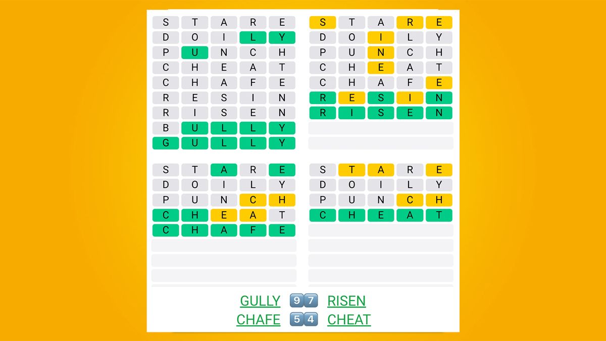 Quordle today - hints and answers for Sunday, May 28 (game #489 ...