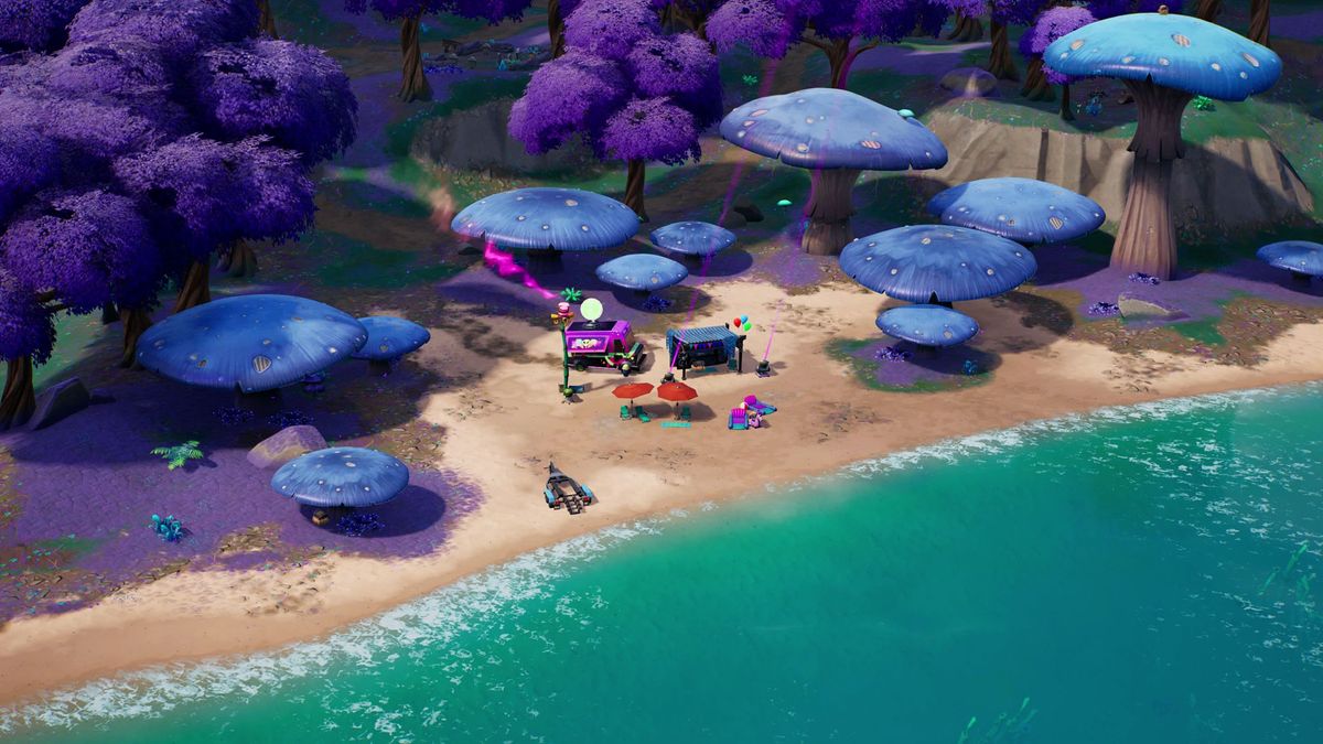 Where to swim at Fortnite Sunburned Shacks or Beach Bash | GamesRadar+