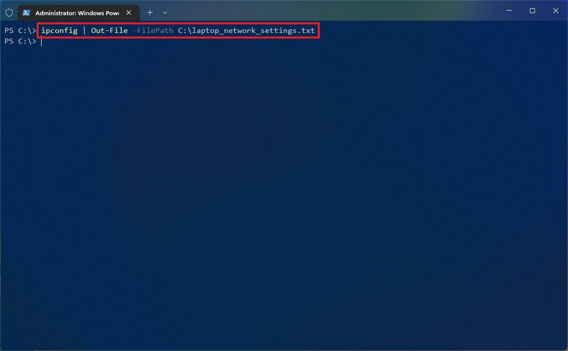 How To Save Command Output To File Using Command Prompt Or Powershell Windows Central