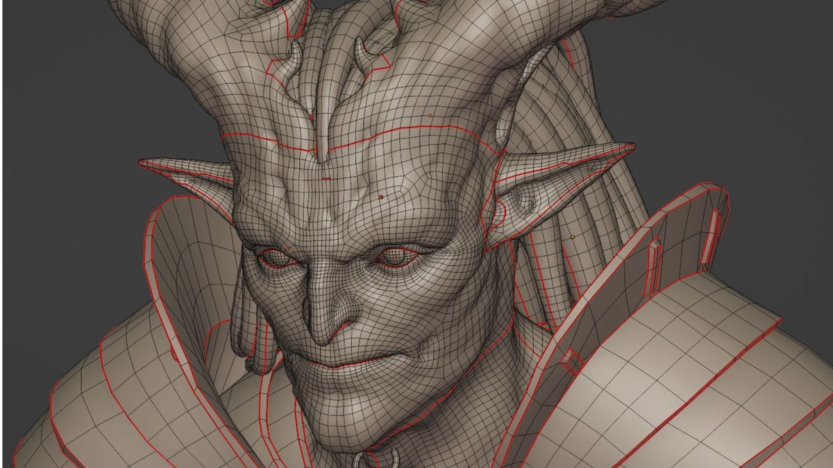 How to sculpt and texture a demonic bust in Blender and Substance 3D ...
